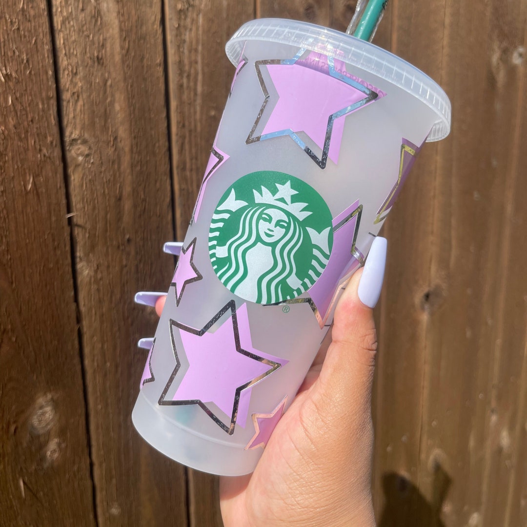 Preppy Stars Cold Cup, Cute Stars Reusable Cold Cup, Preppy Tumbler ...