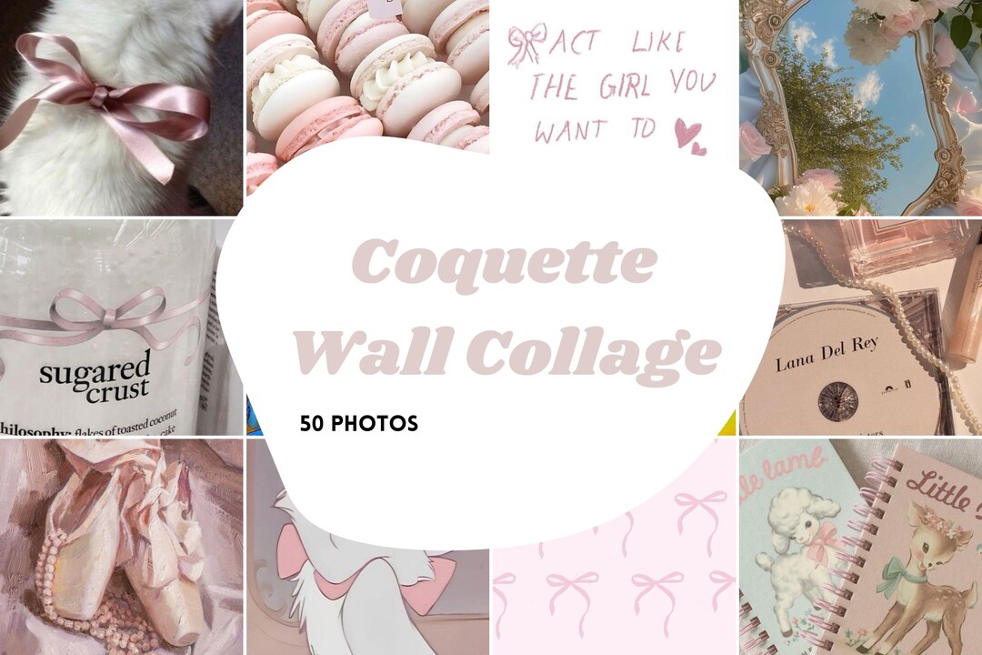 Coquette Wall Collage Prints, Wall Collage Kit, Croquette Wall Collage ...