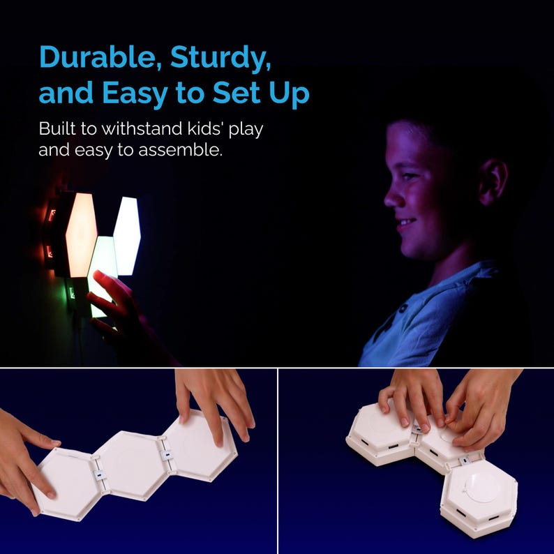 Hexlights Kids 3-pack Touch & Remote Controlled Lights—enjoyed by Kids ...
