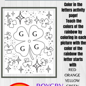 Printable Saint Patricks Day Coloring Pages That Teach the Colors of ...