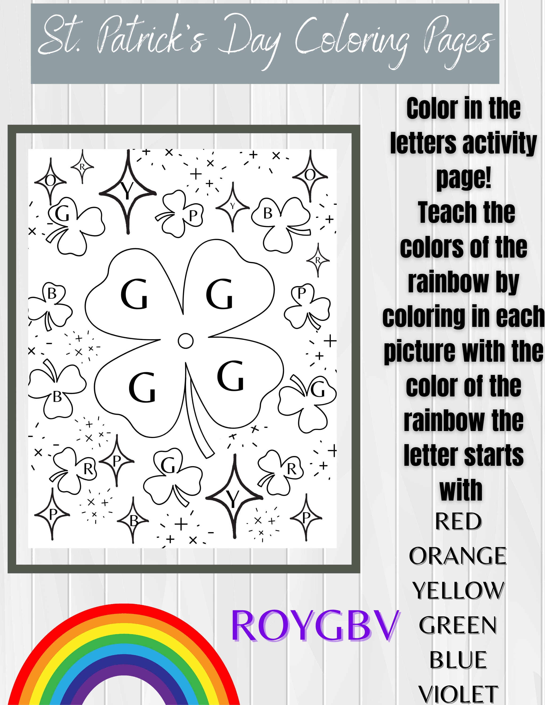 Printable Saint Patricks Day Coloring Pages That Teach the Colors of ...