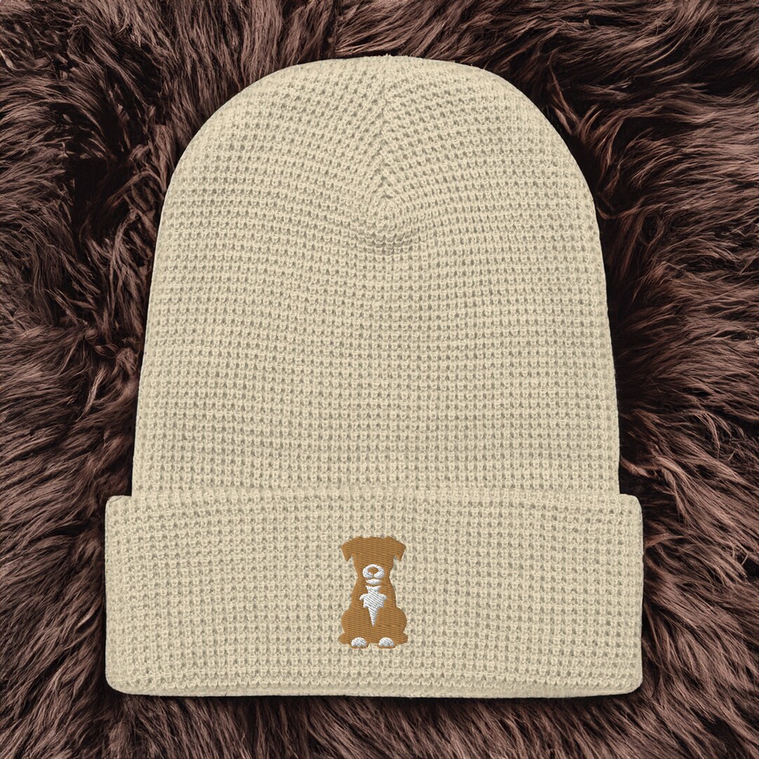 Signature Pittie Beanie Pit Bull Dog Design Knit Hat, Warm & Stylish ...