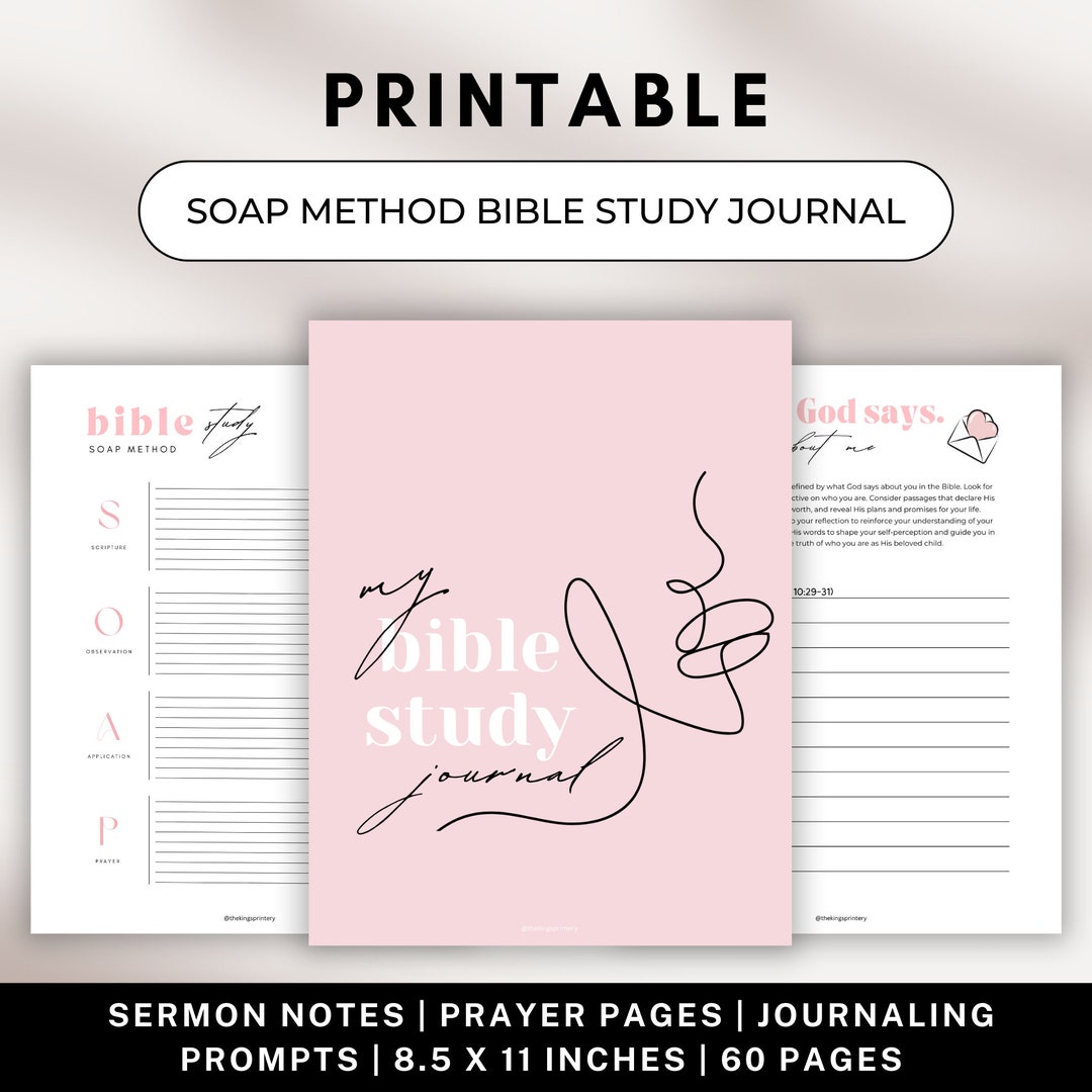 SOAP Method Printable Bible Study Journal Sermon Notes Journal Faith ...