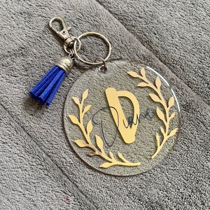 Personalized, Acrylic and Vinyl Keychain. Sealed and Finished With ...