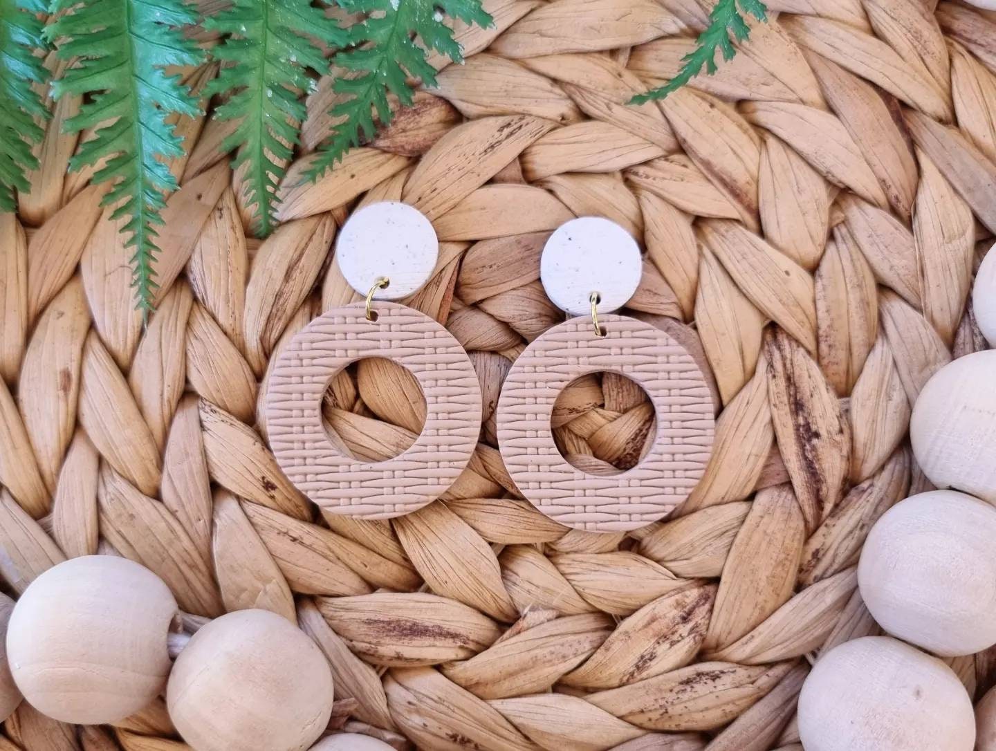 Cora Round Donut Dangle Latte - Etsy