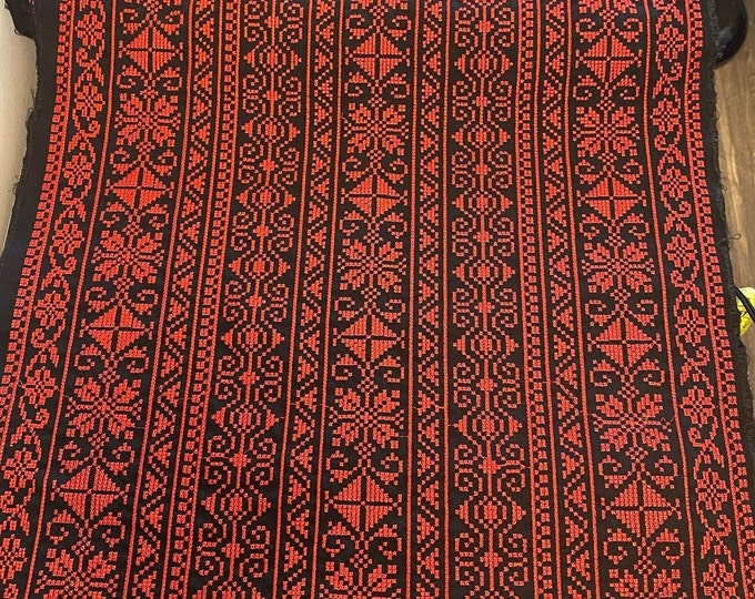 Red and Black Authentic Jordanian/palestinian Tatreez Embroidery, Made ...