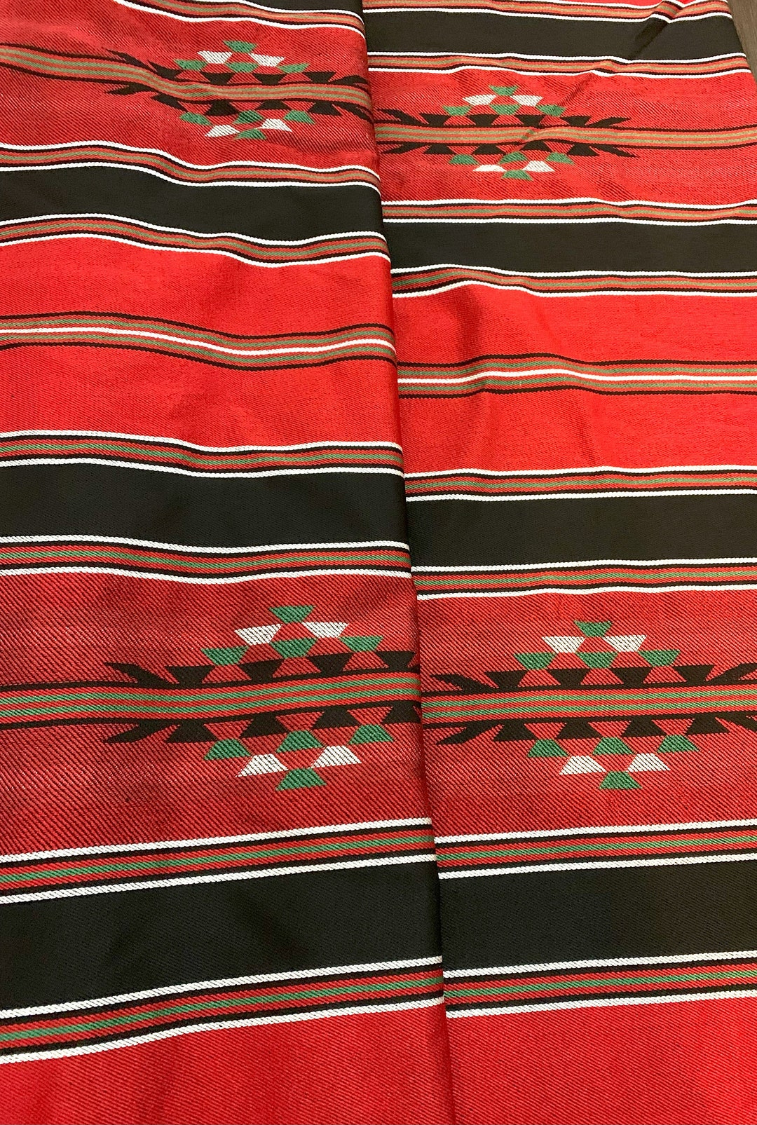 Authentic Bedouin Sadu Fabric, From Jordan, Red/black Woven Textile - Etsy