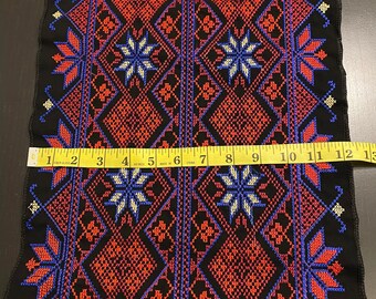 Red and Black Authentic Jordanian/palestinian Tatreez Embroidery, Made ...