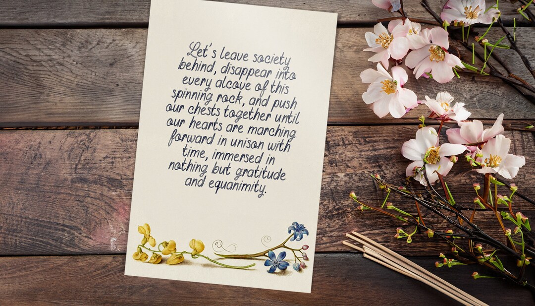 Word Salad Mini Print: Let's Leave Society Behind - Etsy