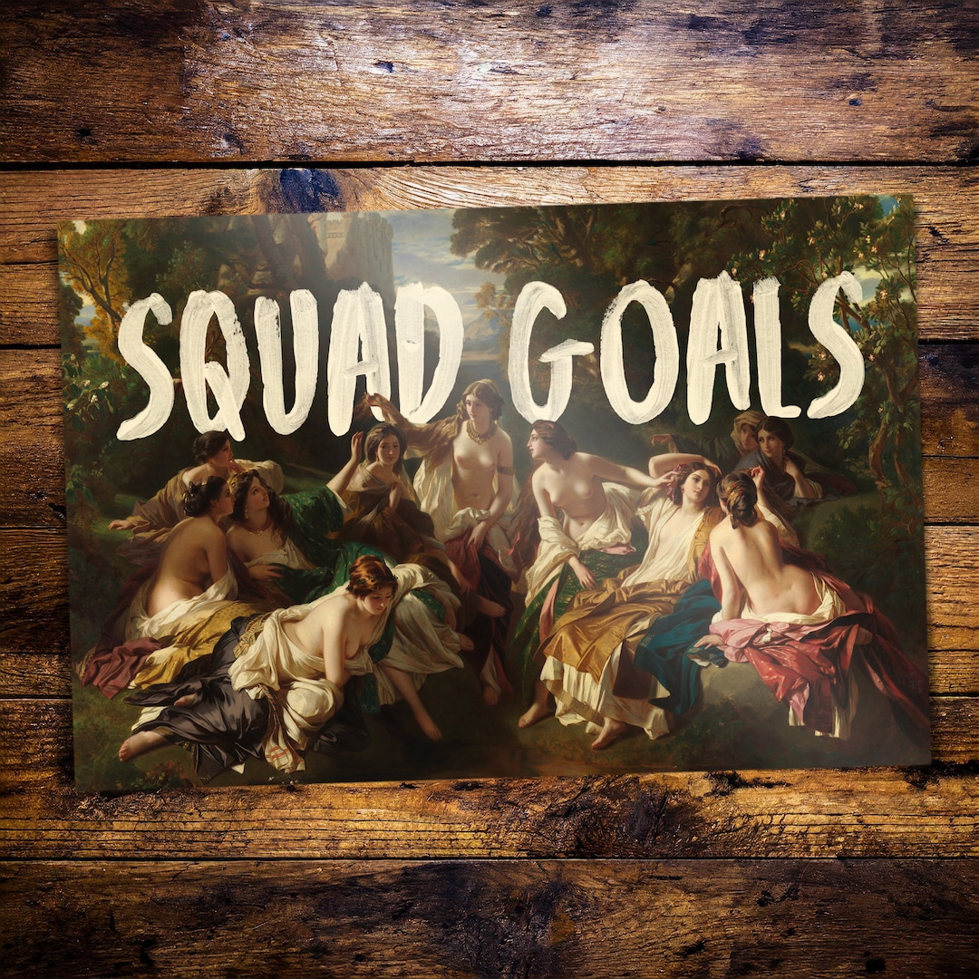 Squad Goals Mini Print/postcard - Etsy
