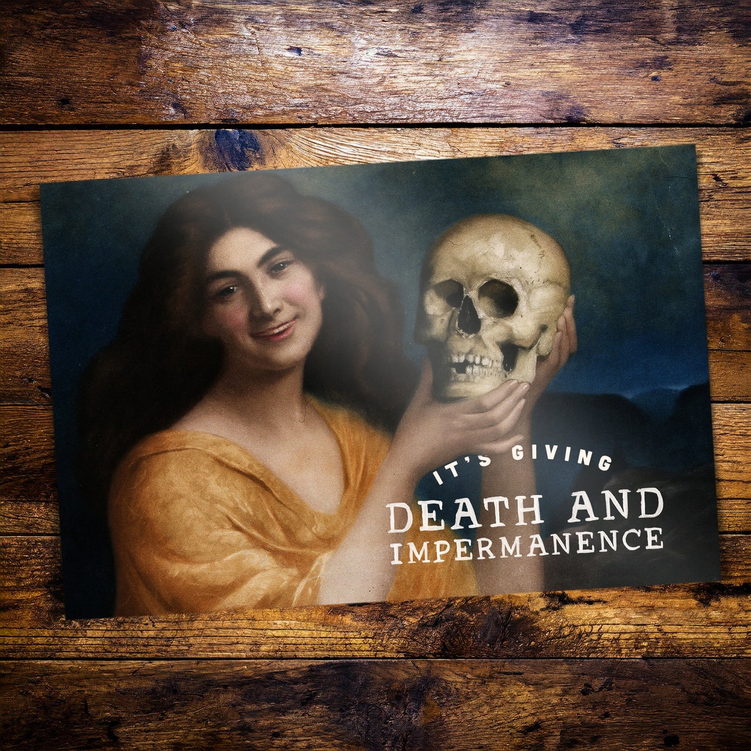 Death And Impermanence Print Postcard Etsy