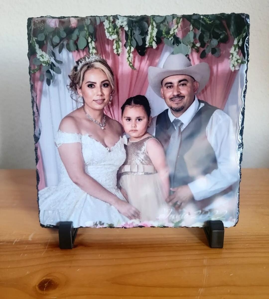 Personalized Photo Slate 8x8 | Custom Photo Rock Frame | Meaningful ...