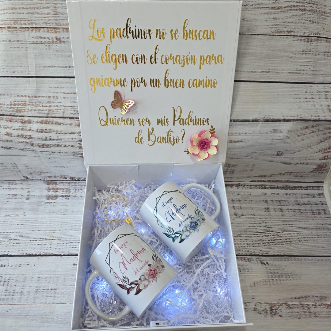 Godparents Proposal Gift Box | Mug Set & Keepsake Box - Etsy