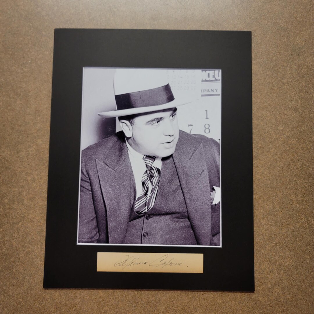 Al Capone Autograph With Matted Photo & Certificate of Authenticity! - Etsy