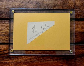 Ty Cobb Autographed Baseball Ticket - Certificate of Authenticity! - Etsy