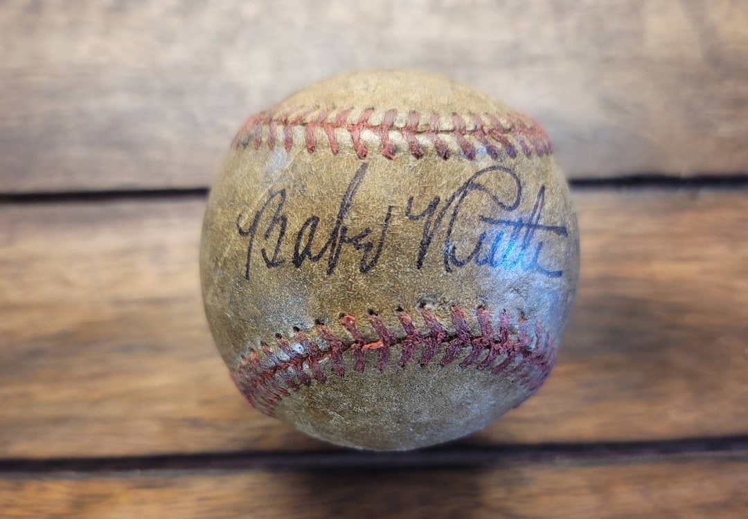 Babe Ruth Signed Baseball - Joe Dimaggio Estate Letter of Authenticity ...