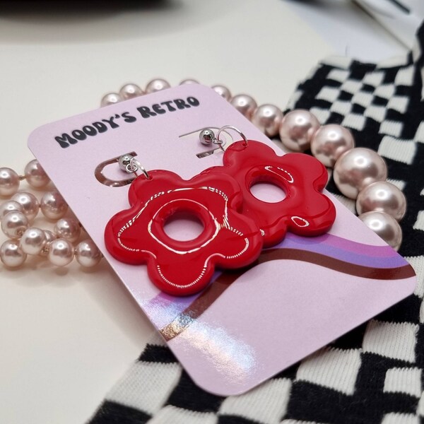 Retro Earrings - Etsy UK