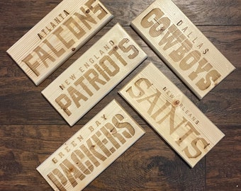 Nfl Wood Sign | Etsy