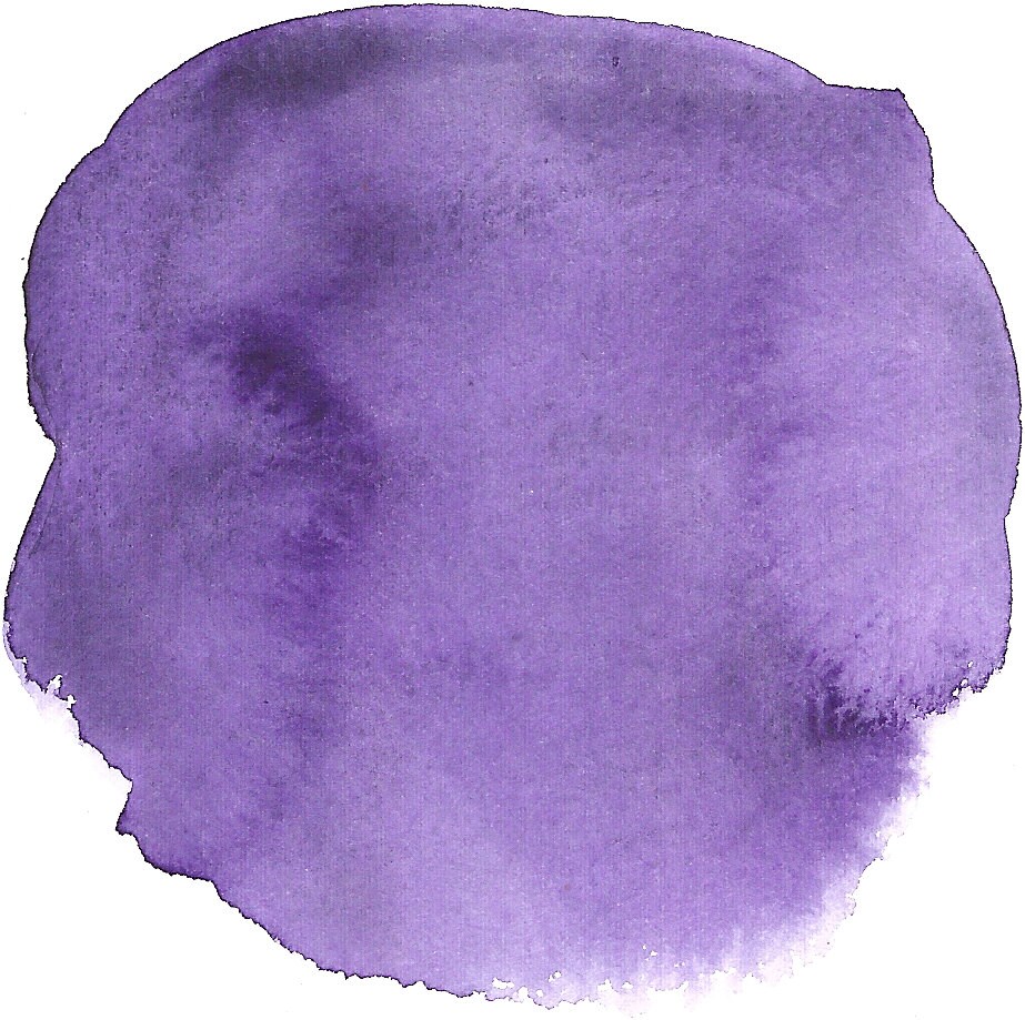 Purple Watercolor Splashes Hand Painted Digital Clipart Transparent ...