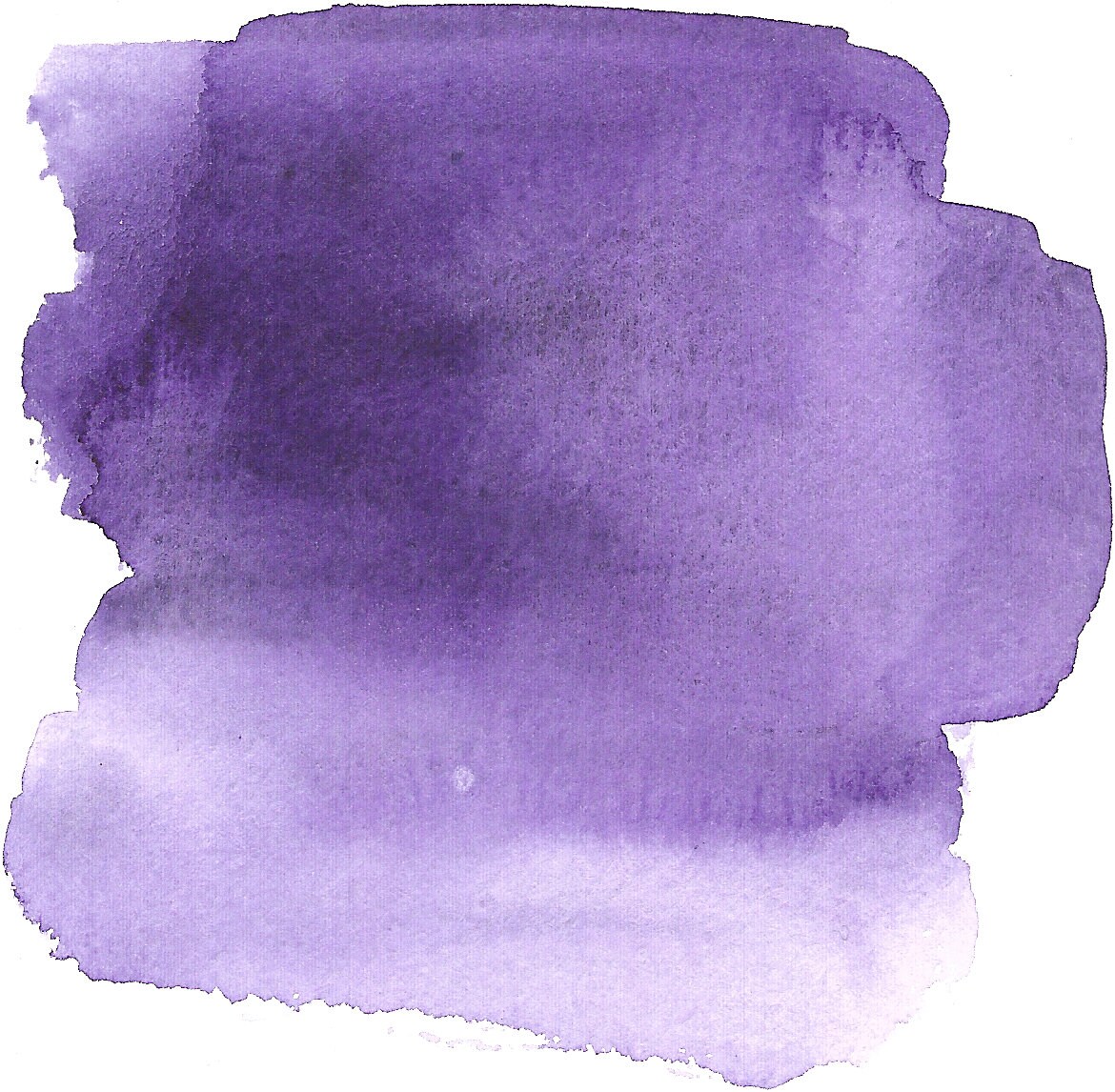 Purple Watercolor Splashes Hand Painted Digital Clipart Transparent ...