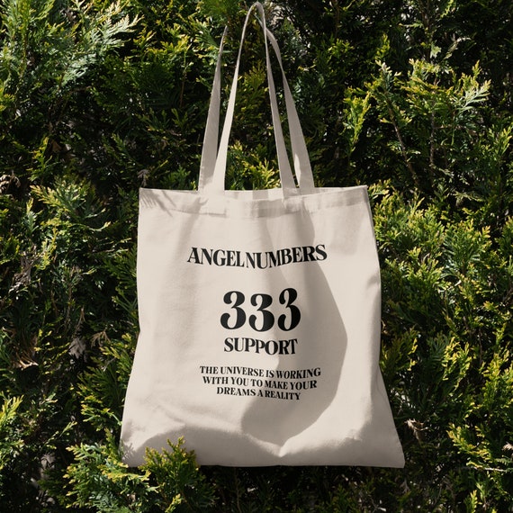 333 Angel Number Aesthetic Tote Bag Cute Tote Bag Trendy - Etsy