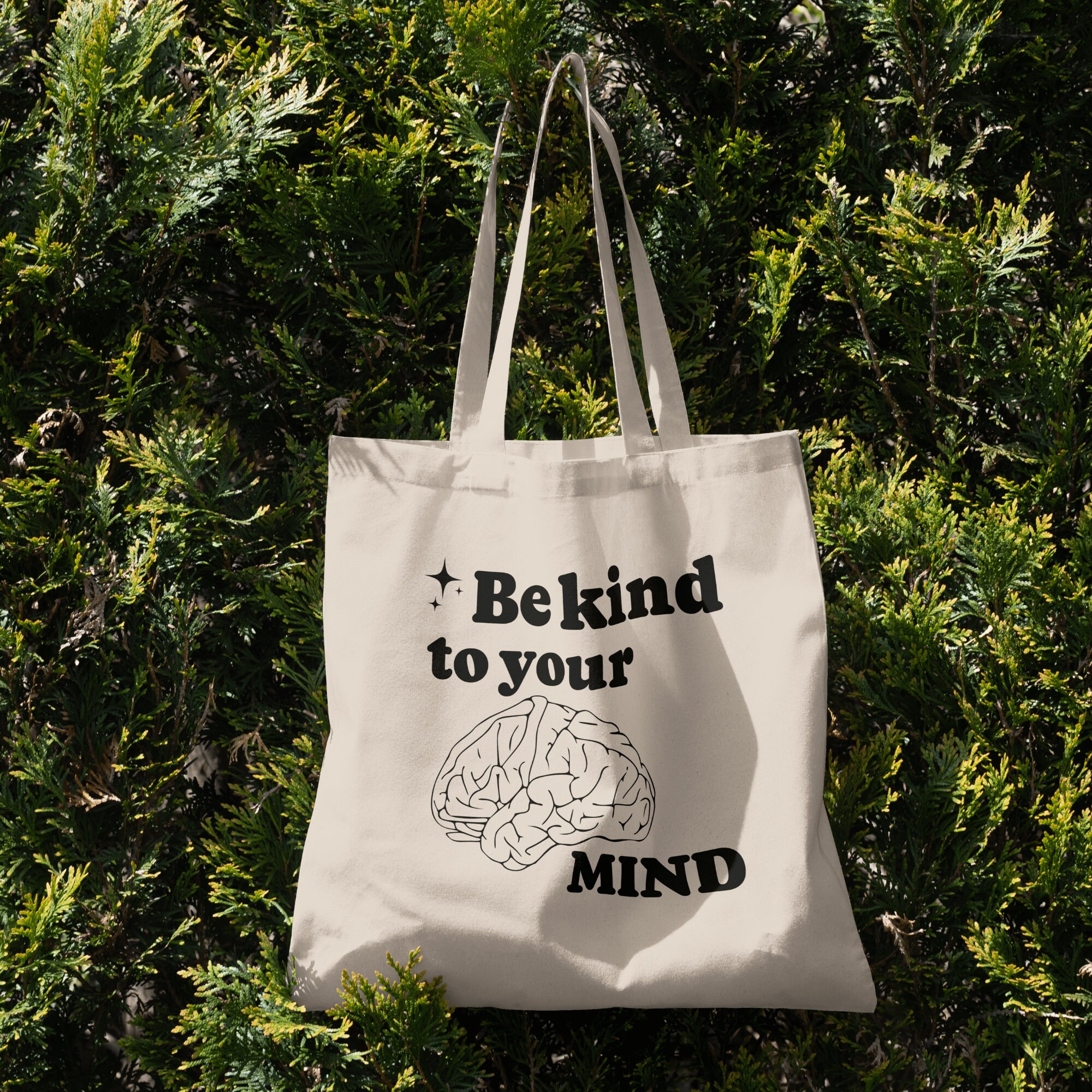 Be Kind to Your Mind Tote Bag, Aesthetic Tote Bag, Cute Tote Bag ...