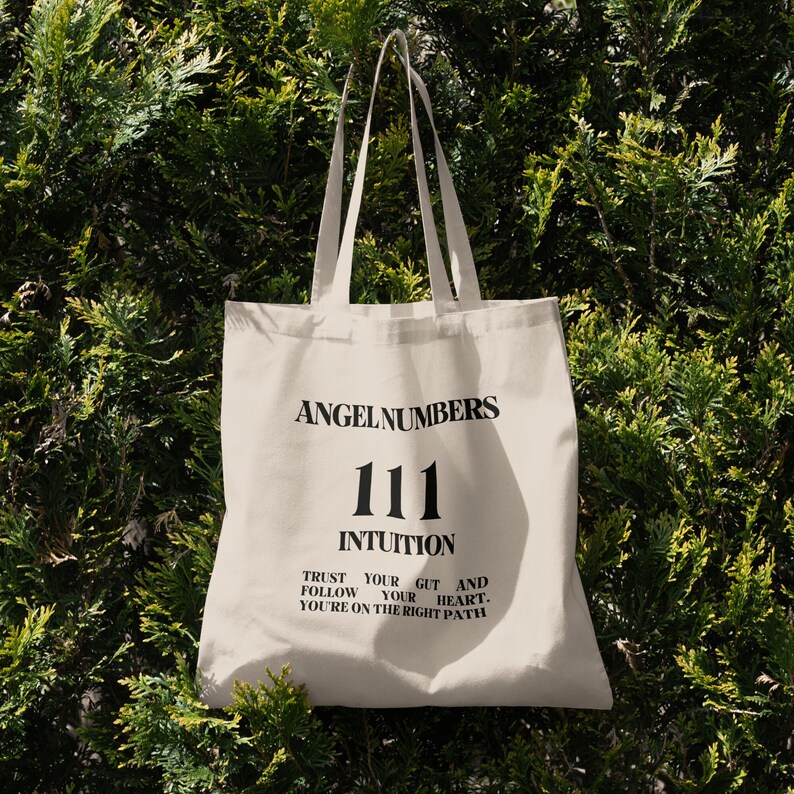 111 Angel Number, Aesthetic Tote Bag, Cute Tote Bag, Trendy Tote Bag ...