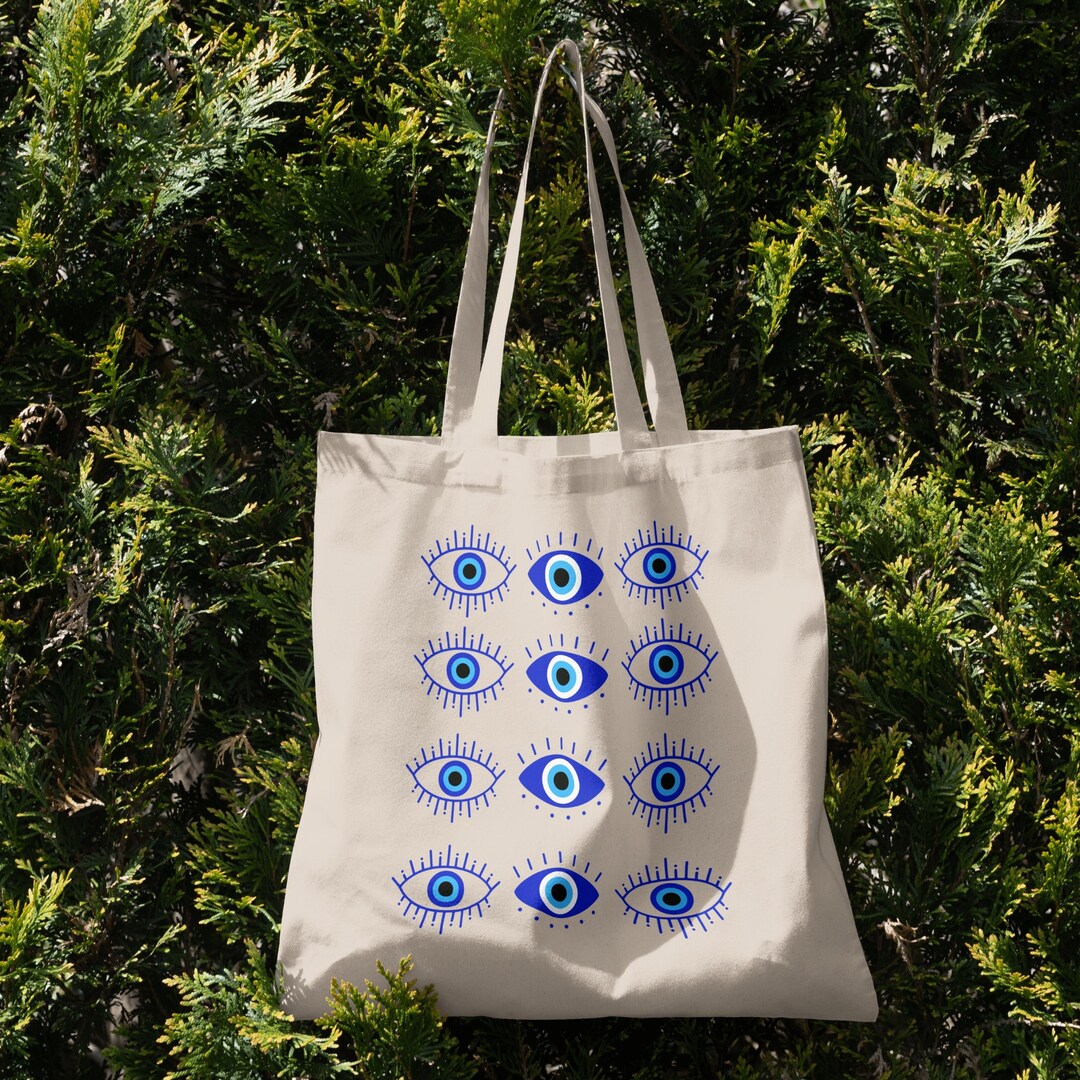 Evil Eye Tote Bag, Aesthetic Tote Bag, Cute Tote Bag, Trendy Tote Bag ...