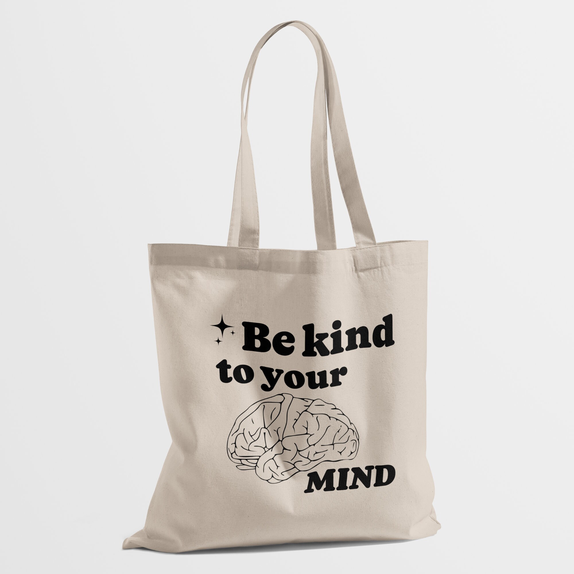 Be Kind to Your Mind Tote Bag, Aesthetic Tote Bag, Cute Tote Bag ...