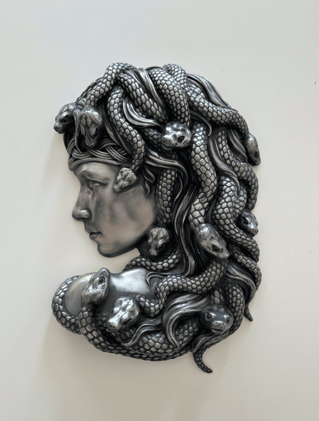 Medusa Wall Sculpture, 30 Cm - 11.8 In, Greek Mythology, Medusa Art ...