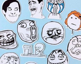 Meme Face Stickers - Etsy