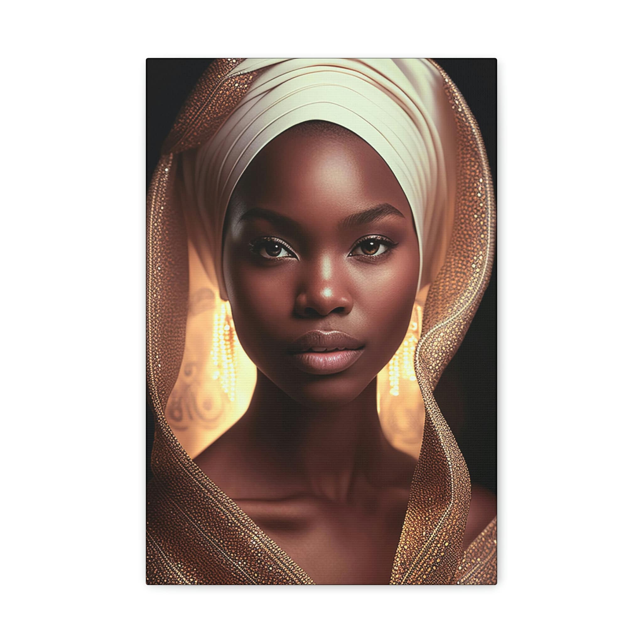 Canvas African Queen LUMINA, Regal Art, Opulent African Queen, Black ...