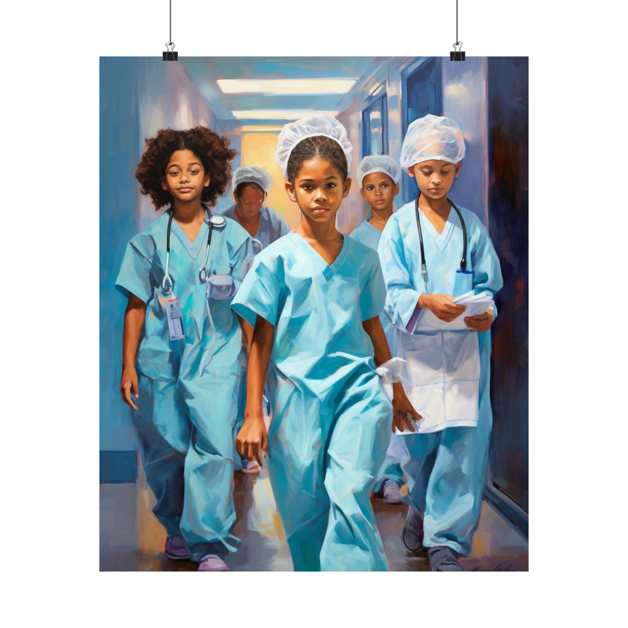 POSTER of Children in Scrubs, Doctors, Kids, Teenager Motivational ...