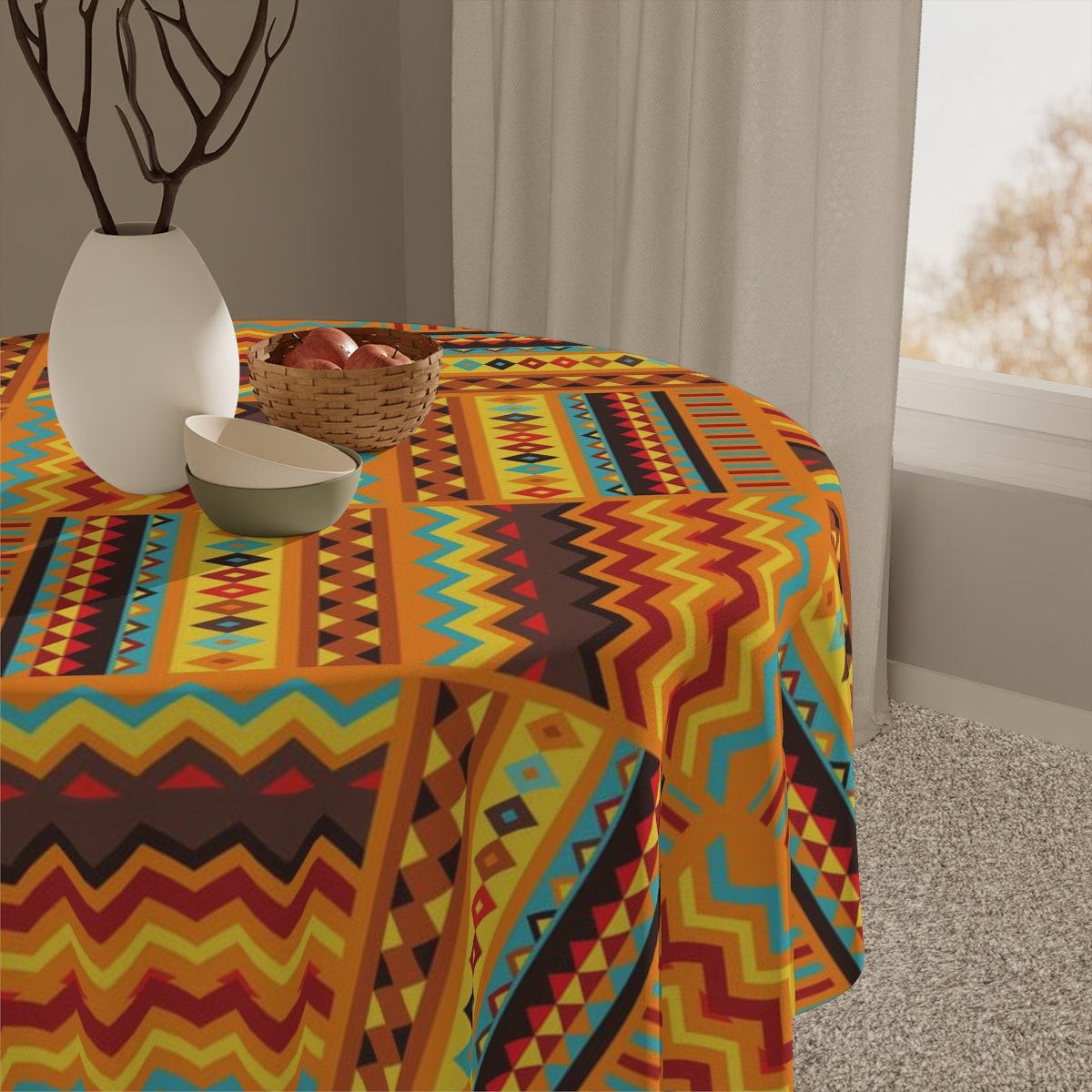 African Print Tablecloth, Ankara Print Table Cloth, Hippie, Mandala ...