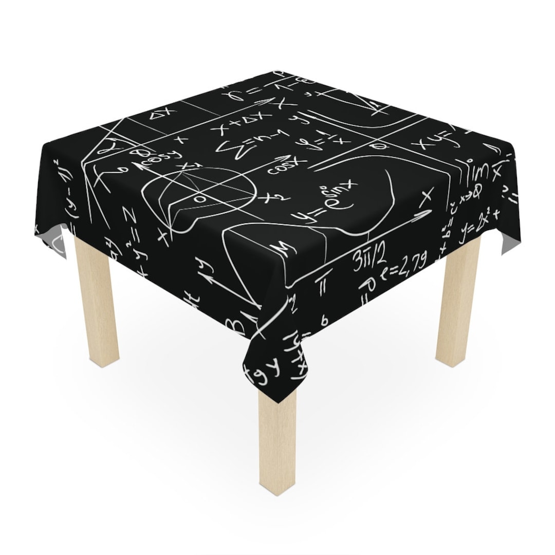 Geek Chic Math Table Cloth, Algebra, Physics, Trig, Statistics, Math ...