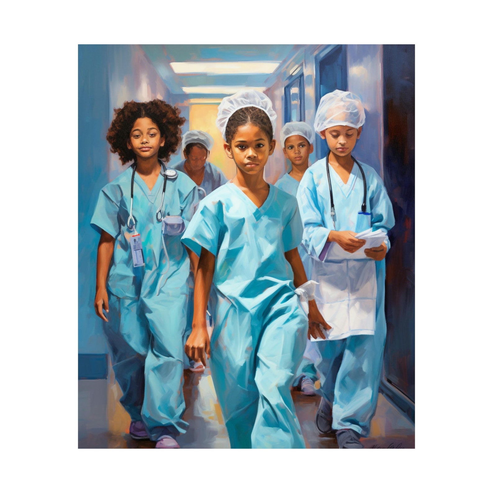 POSTER of Children in Scrubs, Doctors, Kids, Teenager Motivational ...