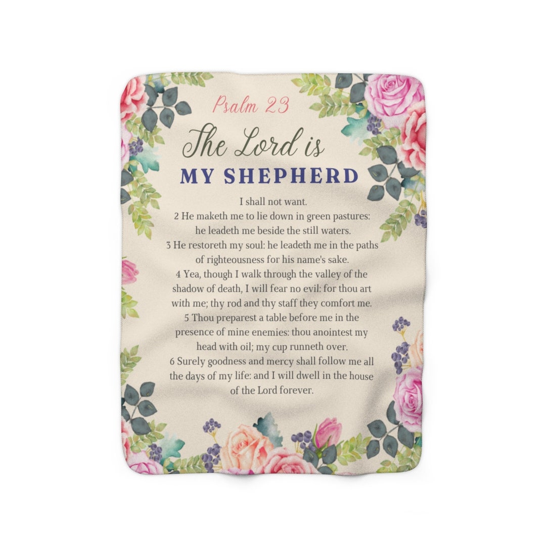 Bible Verse Blanket, Psalm 23 Scripture Home Decor, Christian, the Lord ...