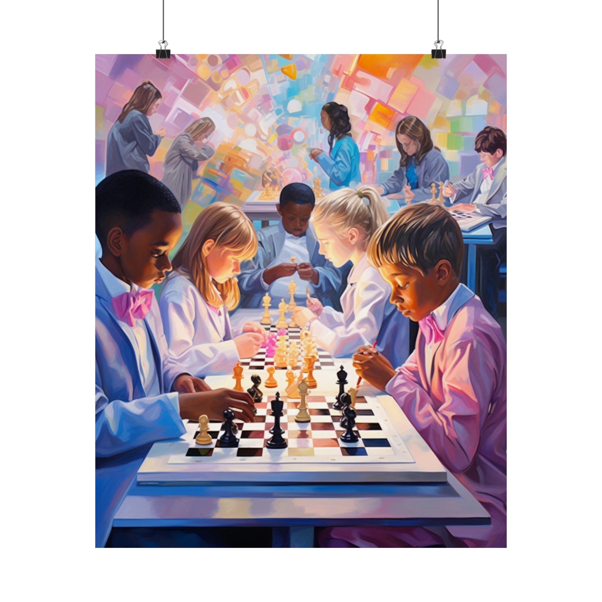 POSTER of Children Playing Chess, Smart Kids, Teenager Motivational ...
