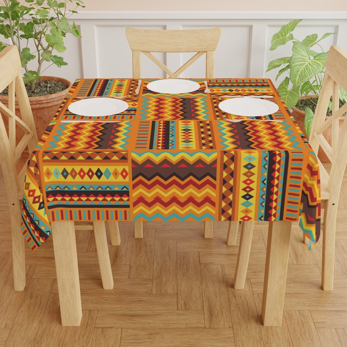 African Print Tablecloth, Ankara Print Table Cloth, Hippie, Mandala ...