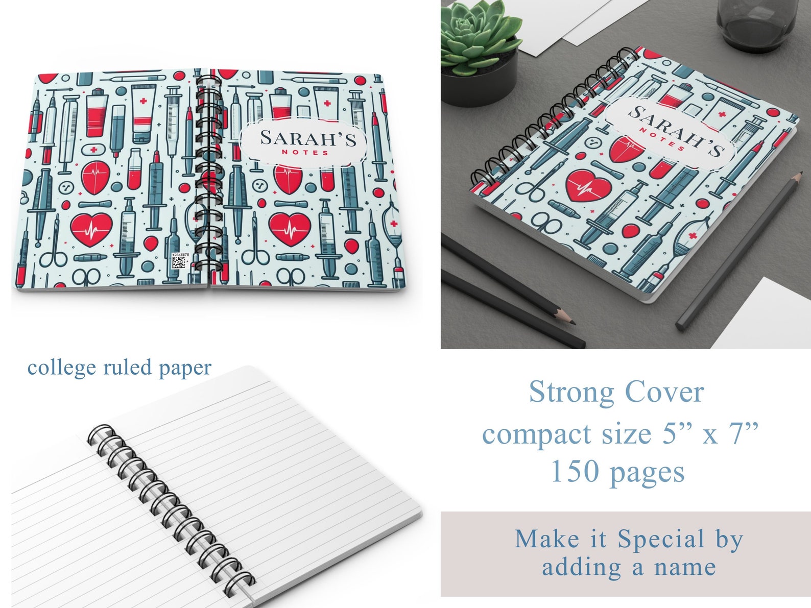 Personalizable Notebooks for Medical Professionals and Students, Nurses ...