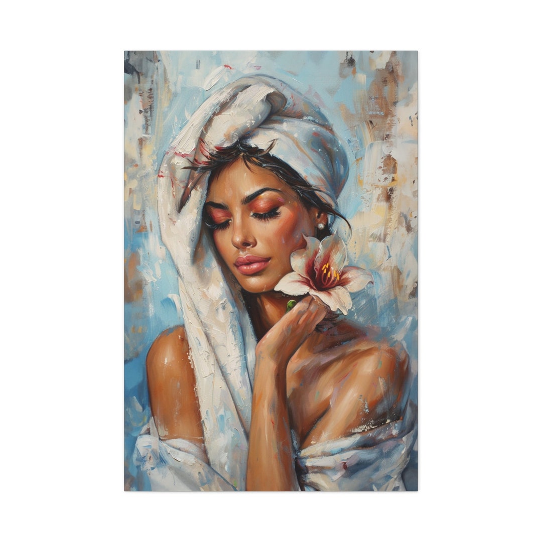 Luxury Bath Goddess Canvas, Shower Decor, Spa Decor, Soap and Suds ...