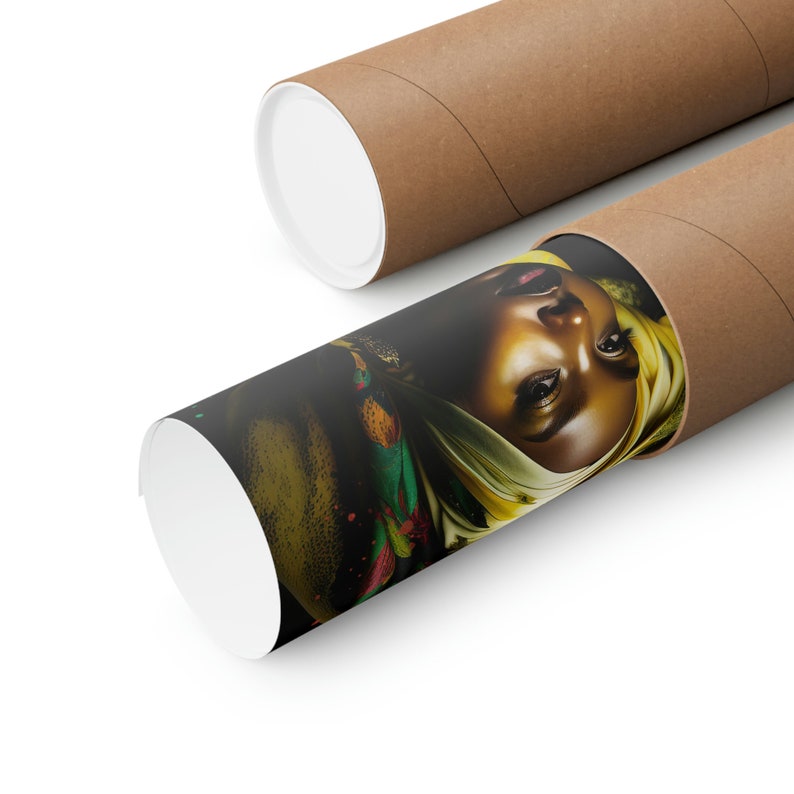 Goddess Livity POSTER, Beautiful Woman Yellow Green Black Red, African ...
