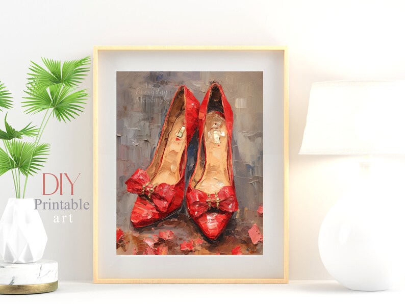 Heels Printable, Red Pumps, Glamour Printables, Fancy Wall Decor Red ...