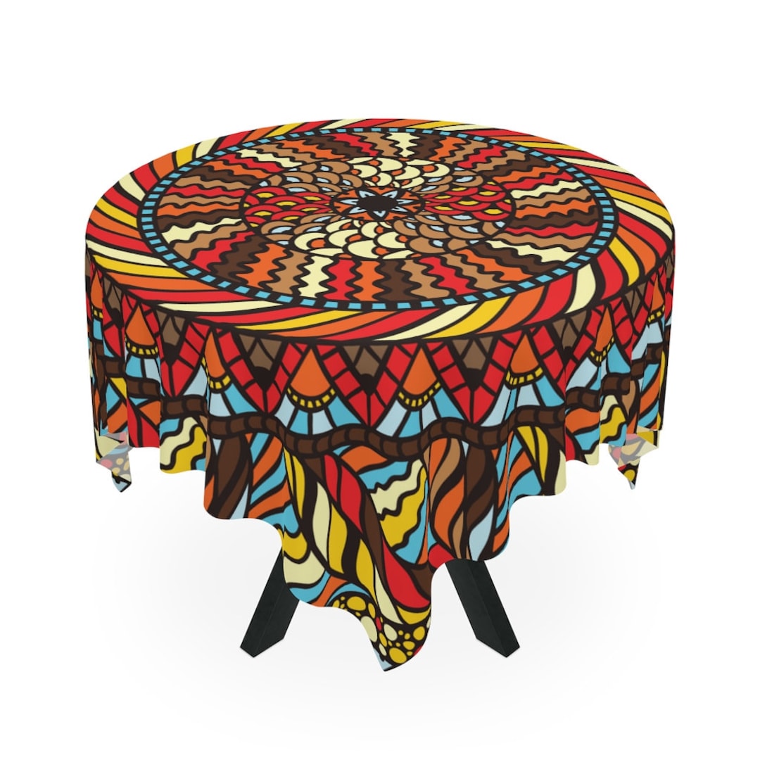 African Print Tablecloth, Ankara Print Table Cloth, Hippie, Mandala ...