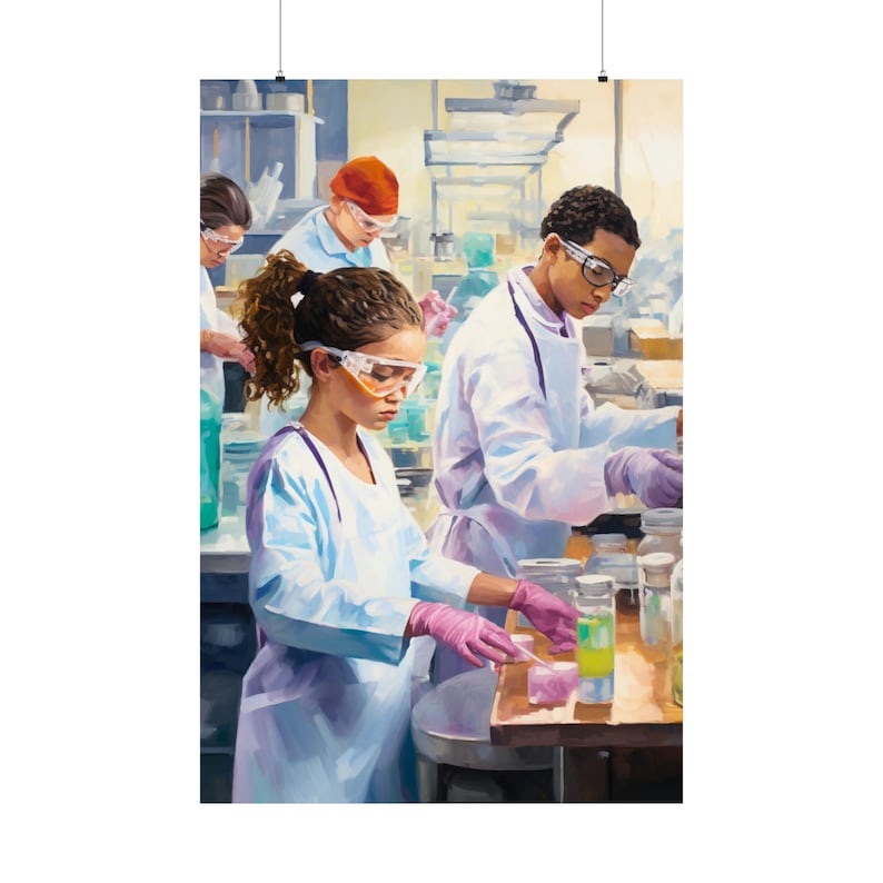POSTER of Children Chemists, Science STEAM Stem Career Artwork ...