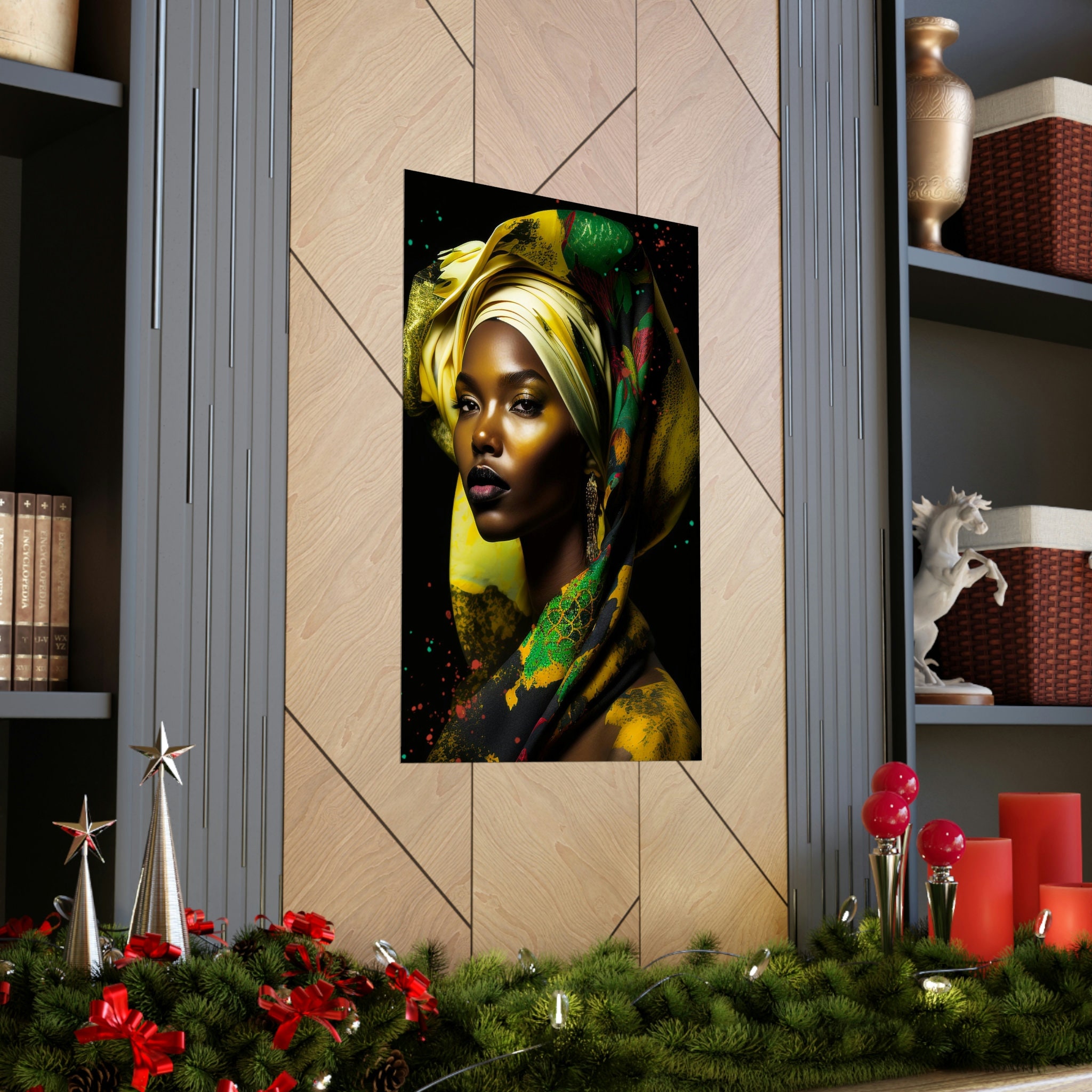 Goddess Livity POSTER, Beautiful Woman Yellow Green Black Red, African ...