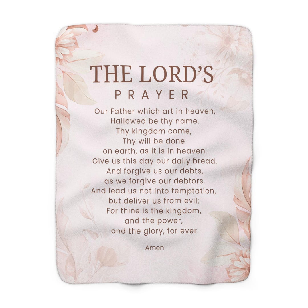 The Lords Prayer Blanket, Pink, Baby's Room, Girl Bedroom,fleece ...