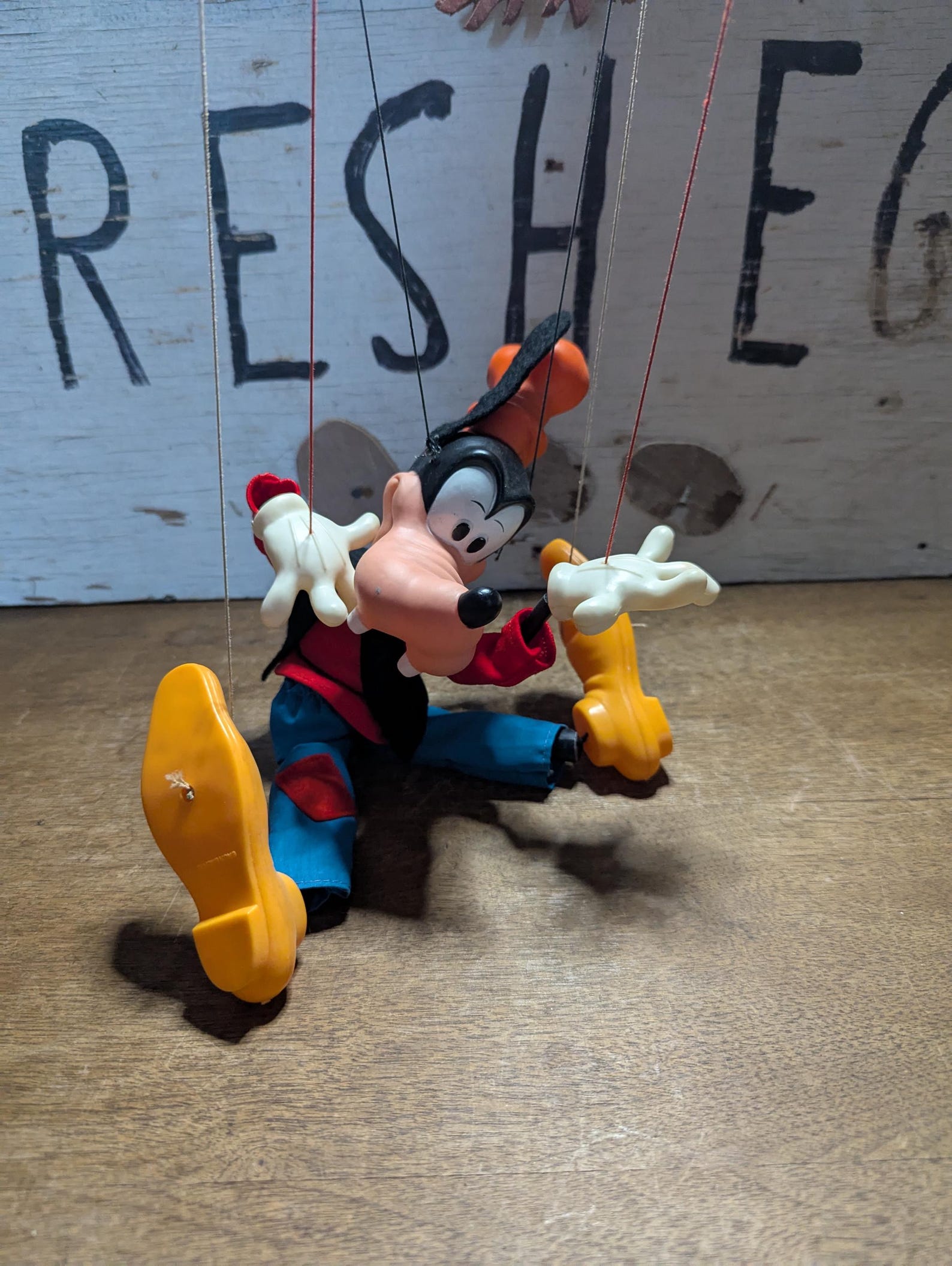 Goofy Marionette String Puppet Vintage 1970's Walt Disney Madison Inc ...
