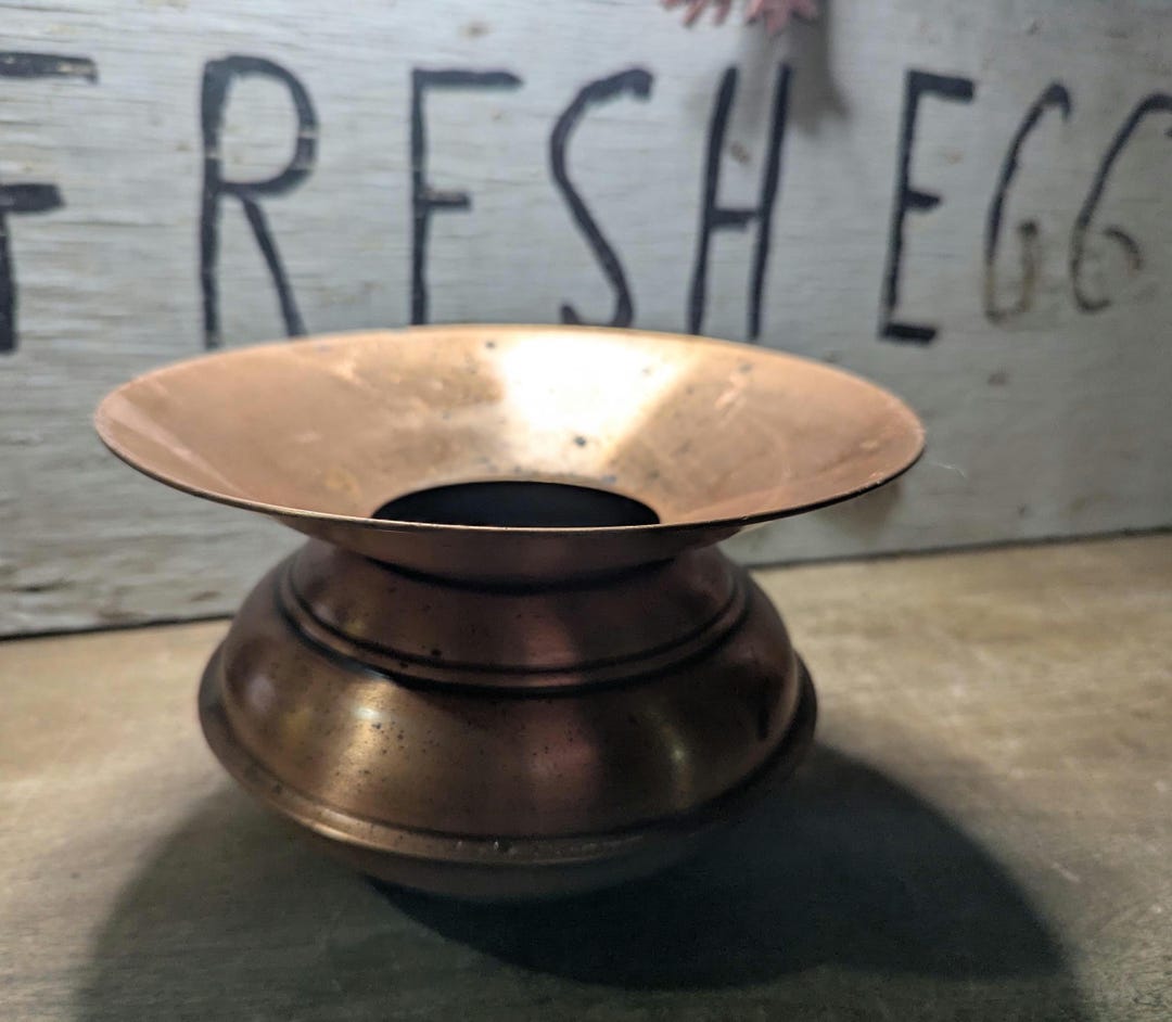 Fantasy Copper Spittoon Made in Canada Farmhouse Plant Pot Rustic Decor ...