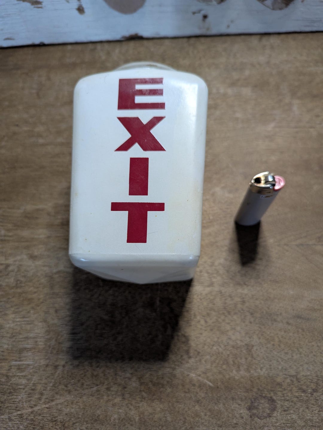 Vintage White Glass Exit Sign Light Globe Cover Triple Sided - Etsy